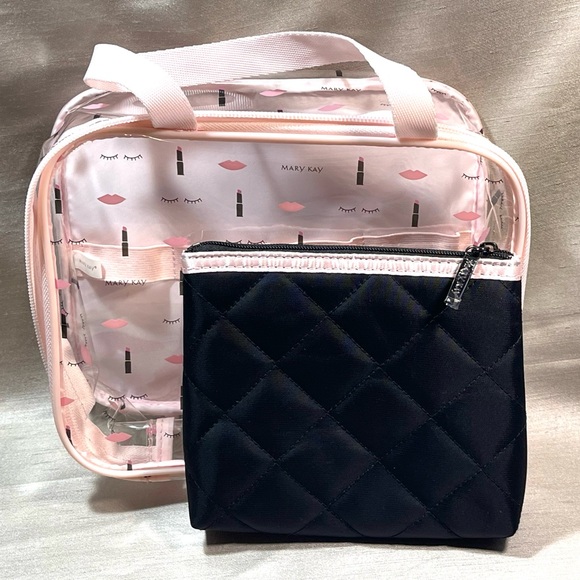 Mary Kay | Bags | Mary Kay Pink And Black Cosmetic Bag Duo | Poshmark